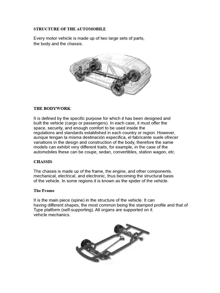 Automobile Structure: Body and Chassis | PDF | Chassis | Land Vehicles