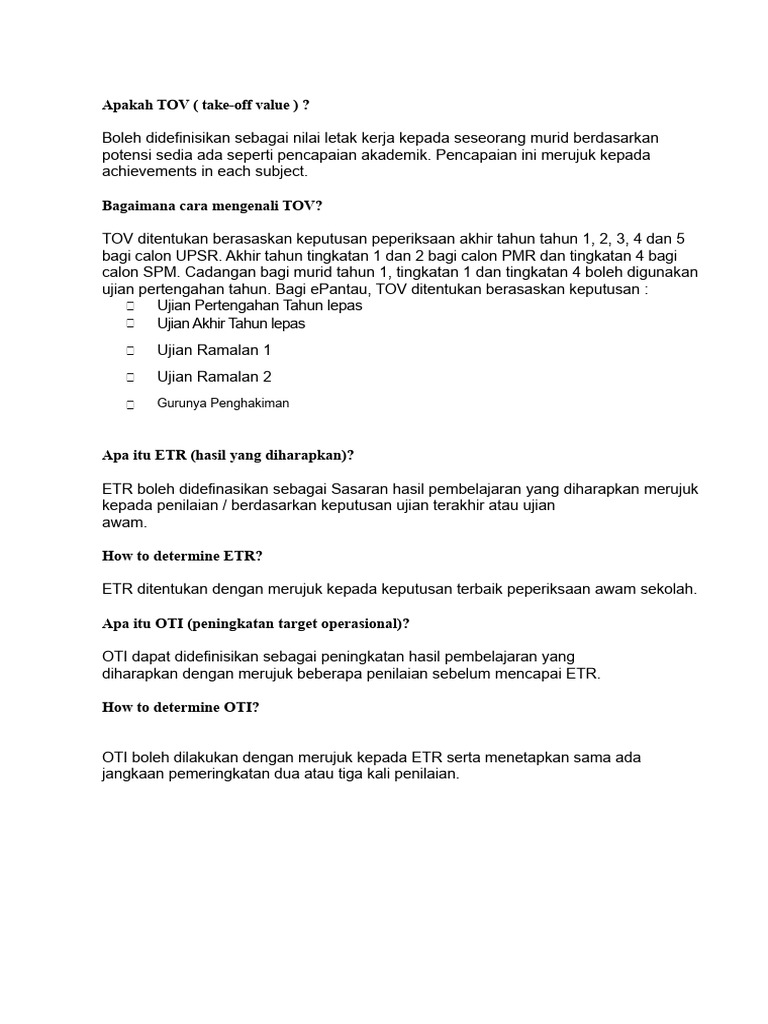 Apa itu TOV, ETR, dan OTI dalam penghitungan jumlah karyawan? | PDF