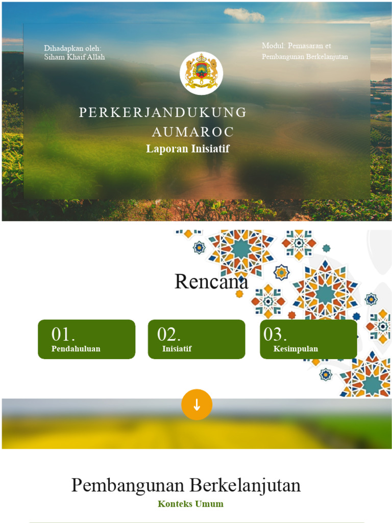 Presentasi - Pembangunan Berkelanjutan di Maroko | PDF