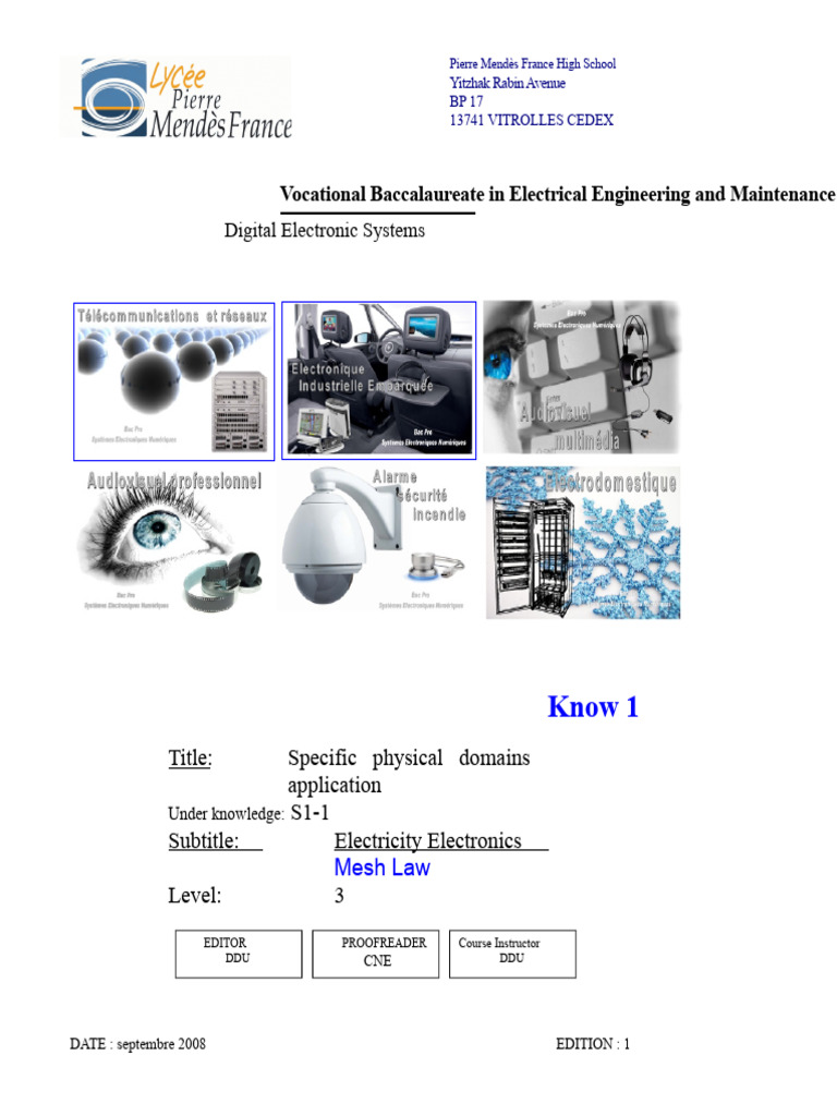 The Law of Meshes | PDF | Electrical Engineering | Electromagnetism