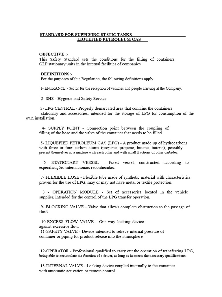 Procedures For Bulk LPG Unloading | PDF | Liquefied Petroleum Gas | Valve