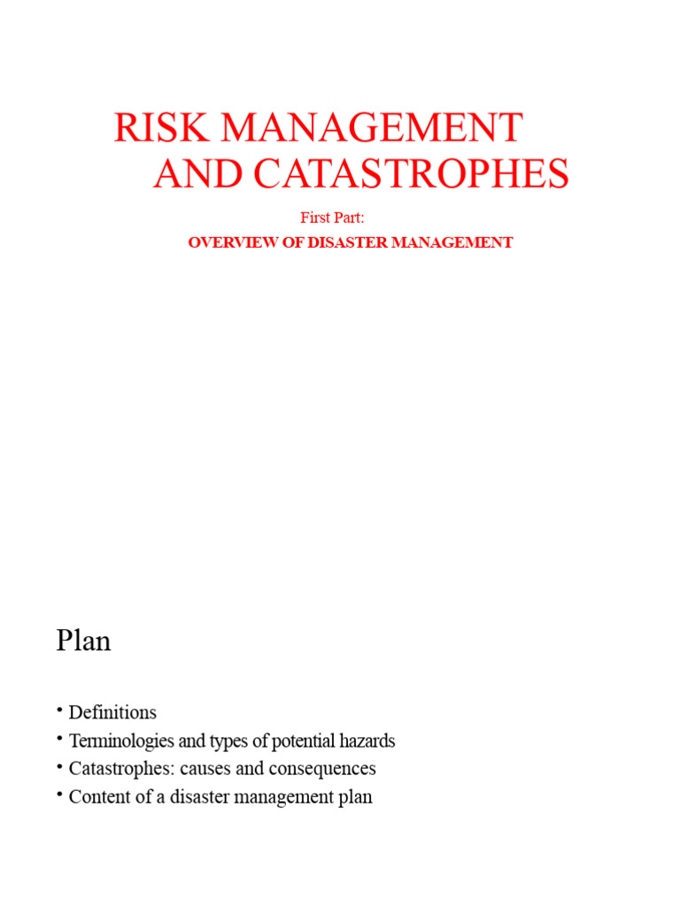 Disaster Management Overview and Strategies | PDF | Natural Disasters ...