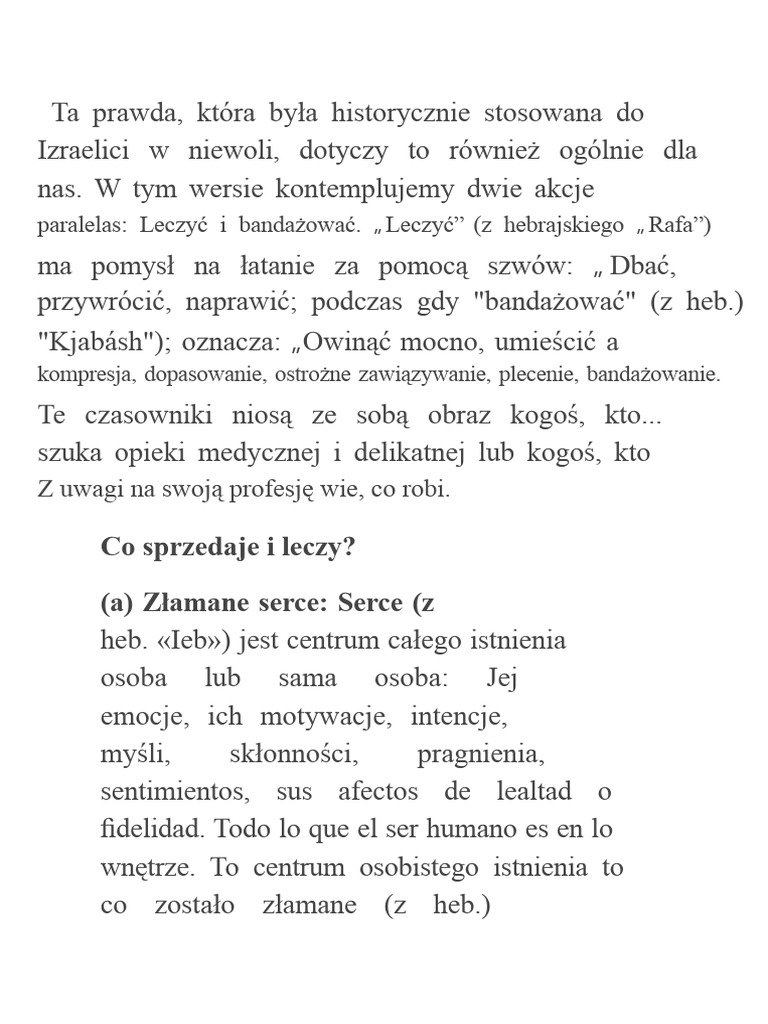 On Leczy Rany Złamanych Serc I Opatruje Ich Rany. | PDF