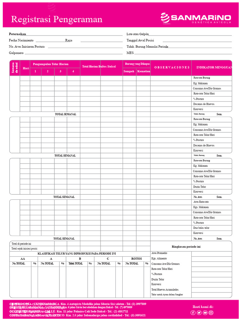 Registrasi-Penelur | PDF