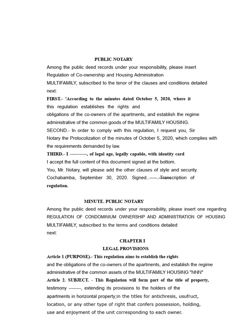 Multifamily Housing Co-Ownership Regulations | PDF | Concurrent Estate ...