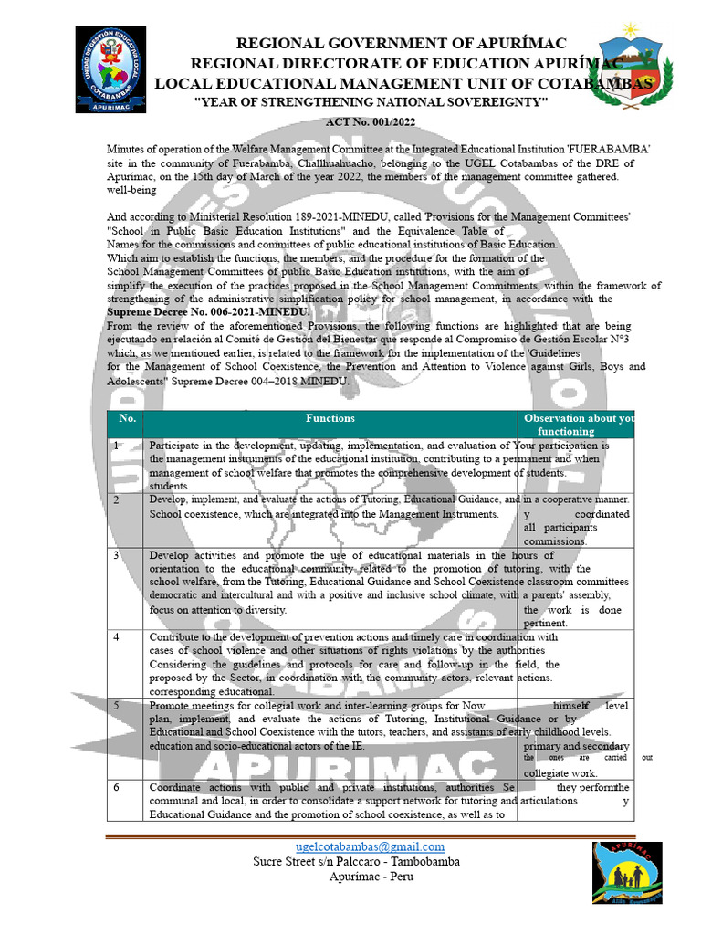 Welfare Management Committee Minutes | PDF