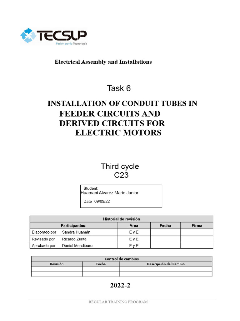 Conduit Installation for Electric Motors | PDF | Electrical Wiring ...