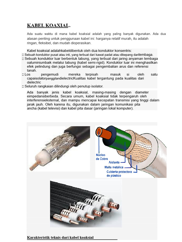CABLE KOAKSIAL.docx | PDF