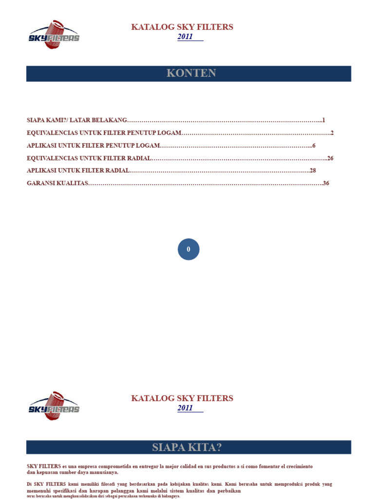 Katalog Filter Metal Sky 2011 | PDF