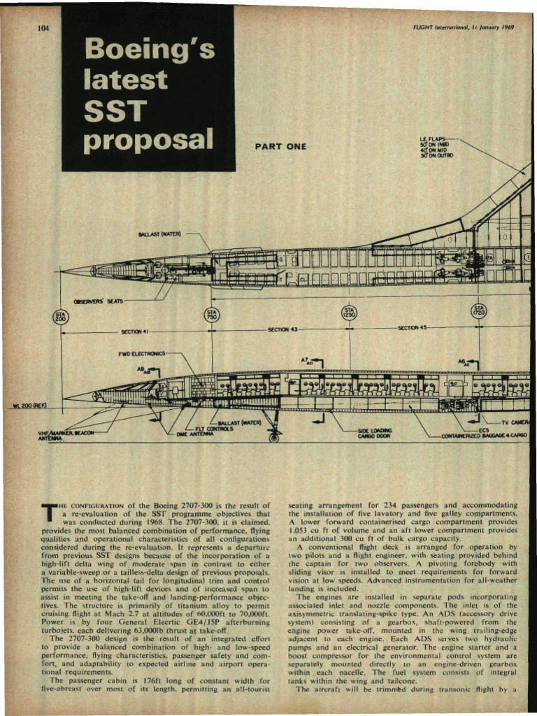 Boeing SST Concept 1969 - 0126 | PDF | Aircraft Configurations | Aerospace