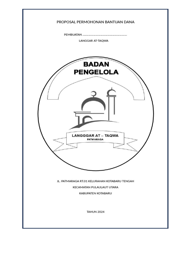 Susunan Badan Pengelola Langgar 2024 | PDF