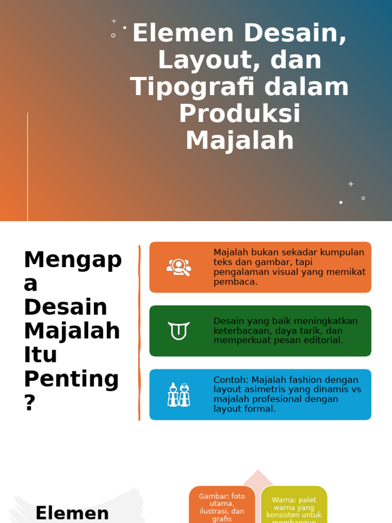 Elemen Desain, Layout, Dan Tipografi Produksi Majalah | PDF