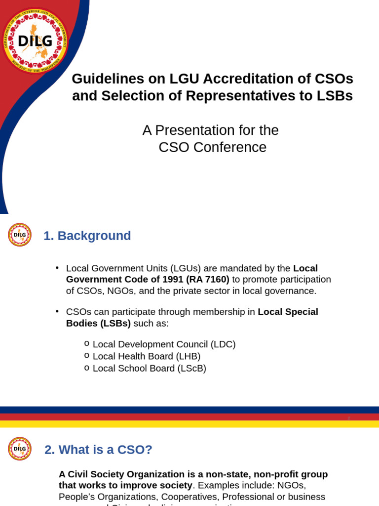 LGU Accreditation Guidelines for CSOs | PDF | Infrastructure | Natural ...