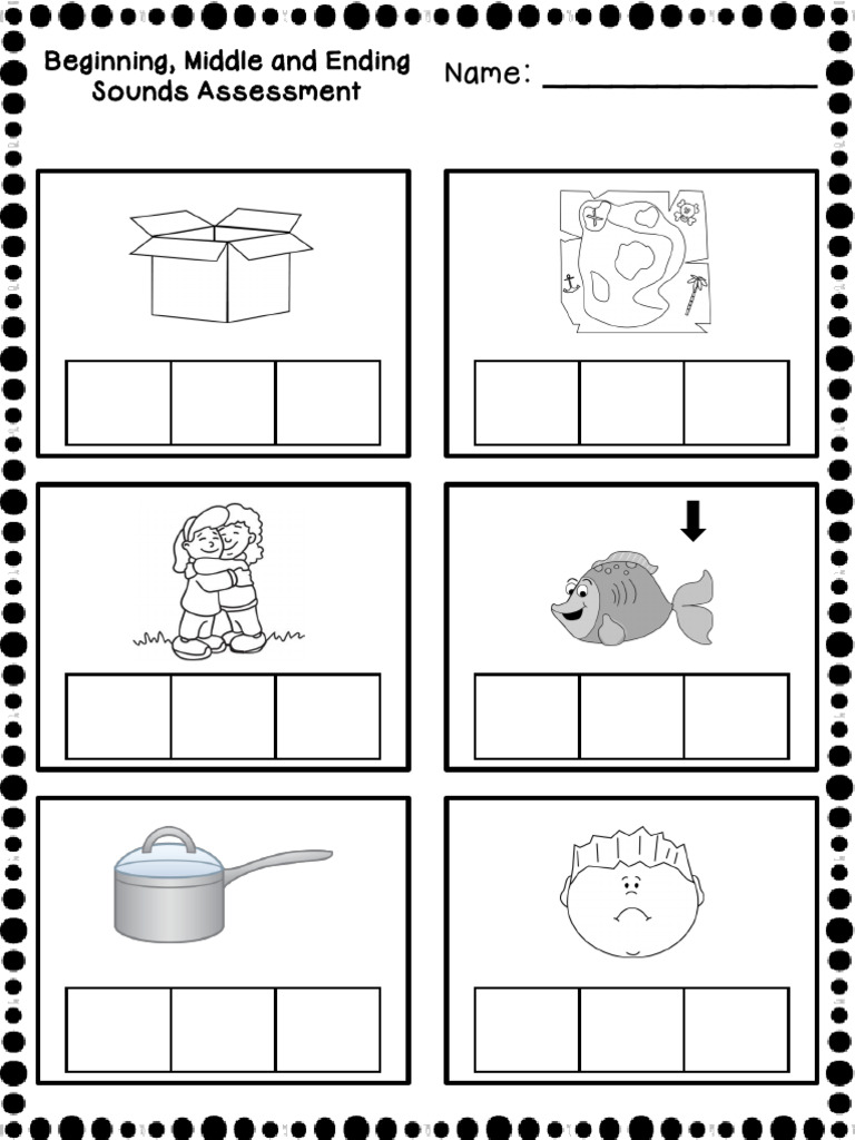 Beginning, Middle, Ending Sounds Assessment | PDF