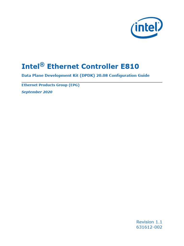 Intel E810 DPDK 20.08 Config Guide | PDF | Network Interface Controller ...