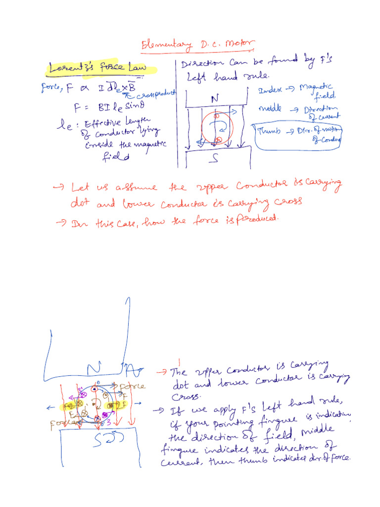 Elementary DC Motor | PDF | Electromagnetic Field | Electrical Components