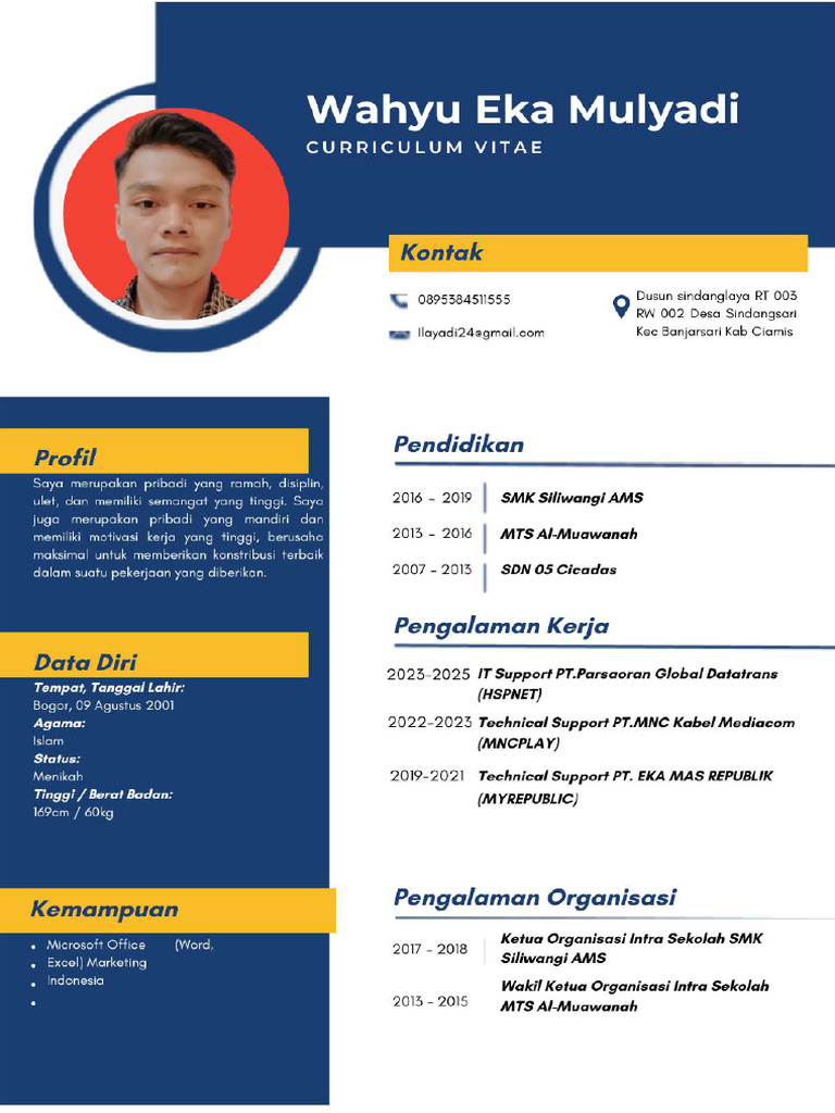 Cv Wahyu Eka Mulyadi 2025 | PDF