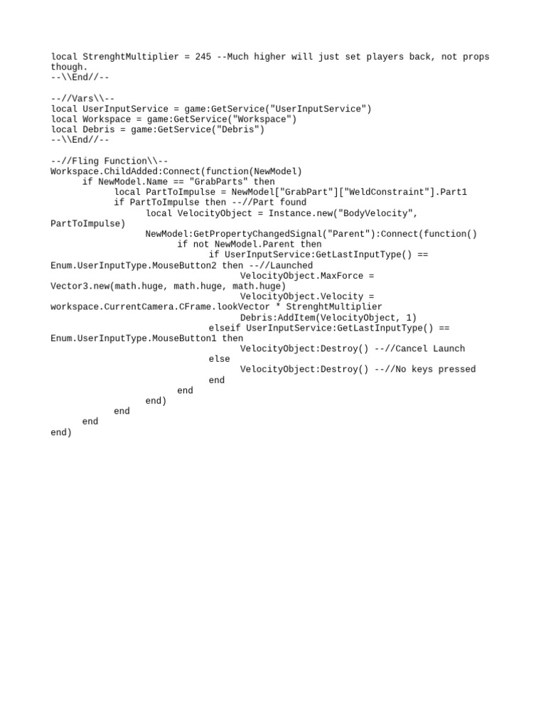 Fling Things and People (STRENGTH Script) | PDF