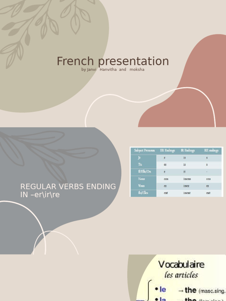 French Presentation | PDF