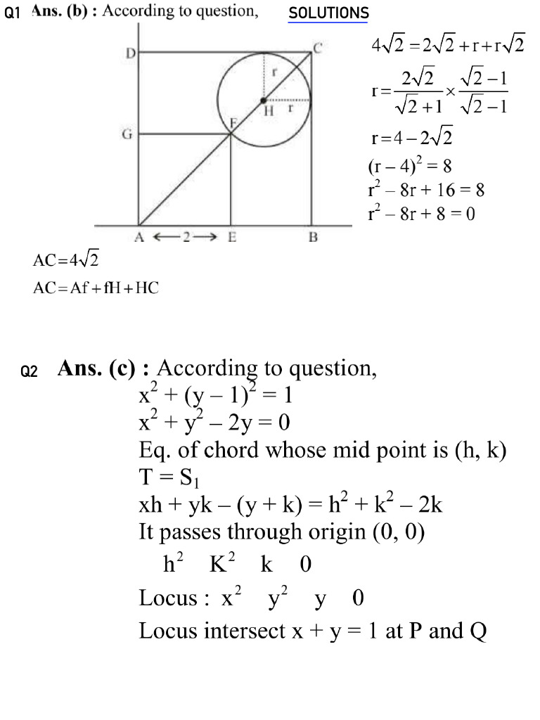 Circle Test H&s | PDF