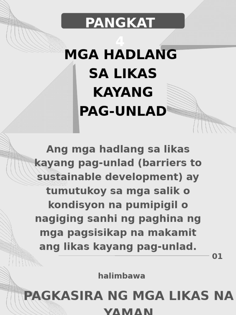 Mga Hadlang Sa Likas Kayang Pag-Unlad - 20251120 - 204915 - 0000 | PDF