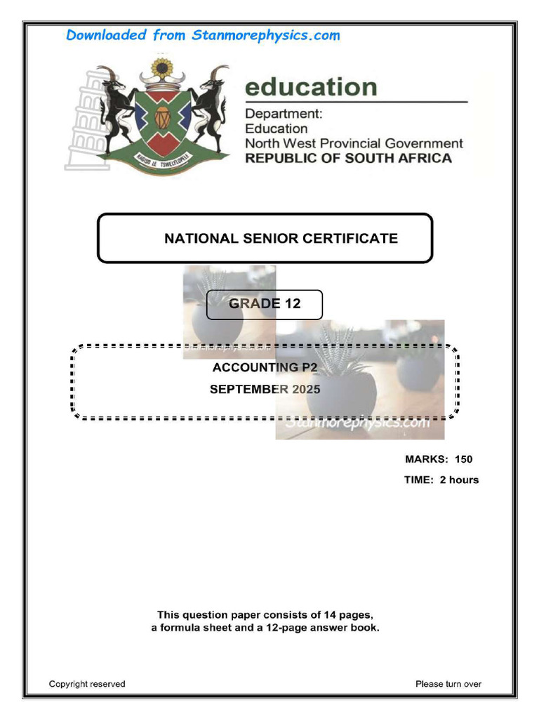 Grade 12 Accounting P2 Marking Guidelines | PDF | Credit Card | Debits ...