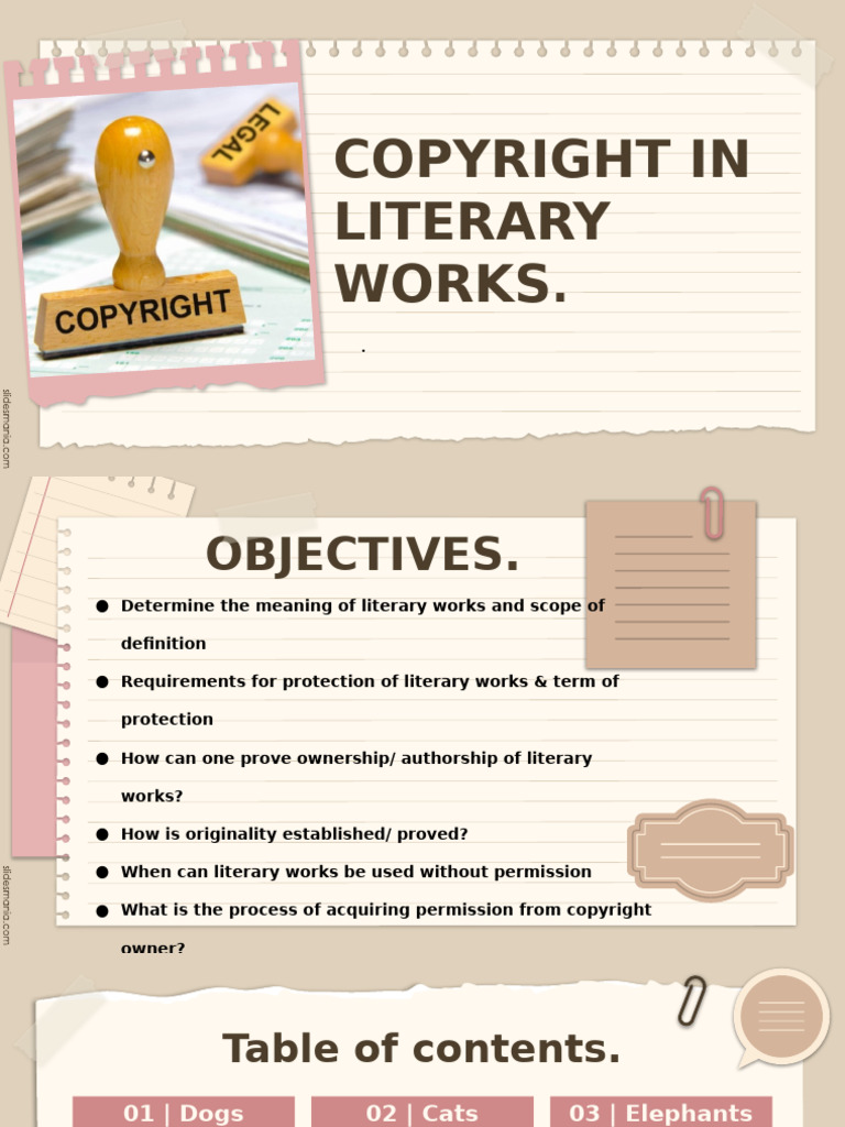 Copyright in Literary Works Group Work | PDF | Copyright | Substantial ...