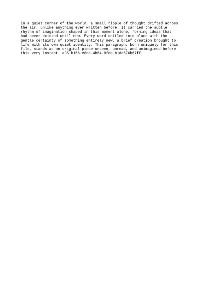 Original Creative Writing Piece | PDF