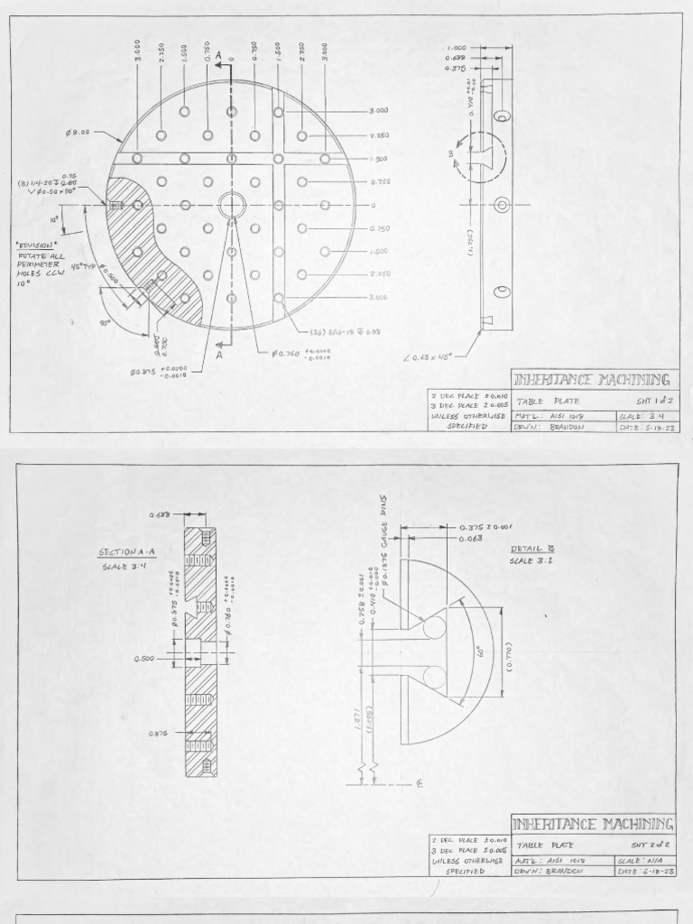 Rotary Fixture Drawing ZGPBWM | PDF