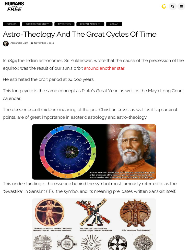 Astro-Theology and The Great Cycles of Time - Humans Are - Humans Are ...