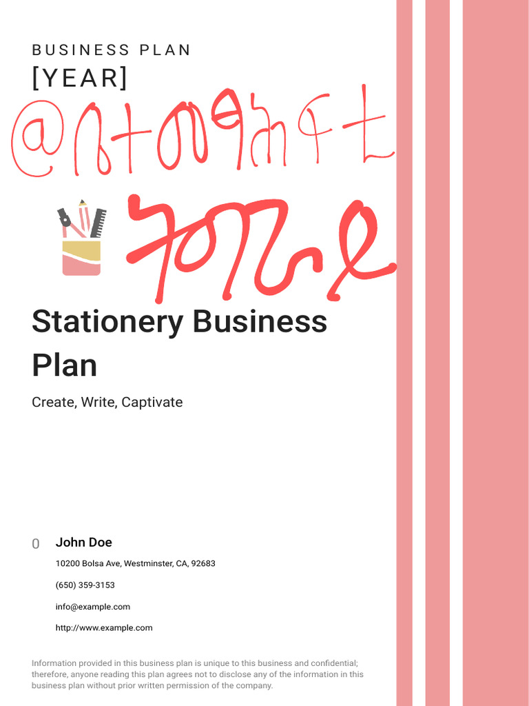 Stationery Business Plan @betemetsahfti Tigray | PDF | Retail | Marketing