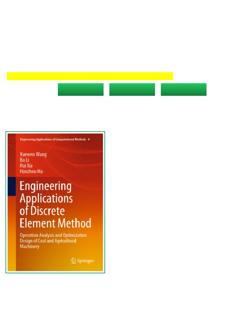 Engineering Applications of Discrete Element Method: Operation Analysis ...