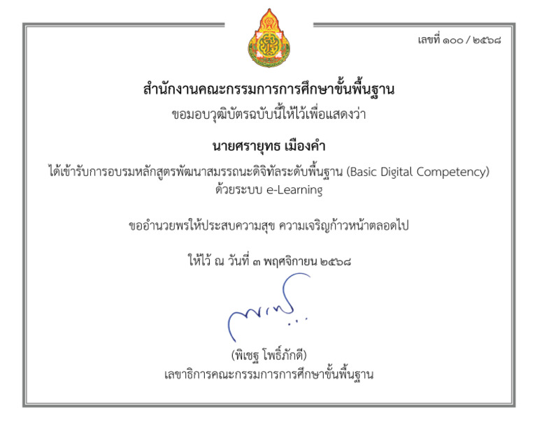 DC Basic Certificate | PDF