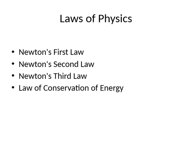 Physics Laws Presentation | PDF