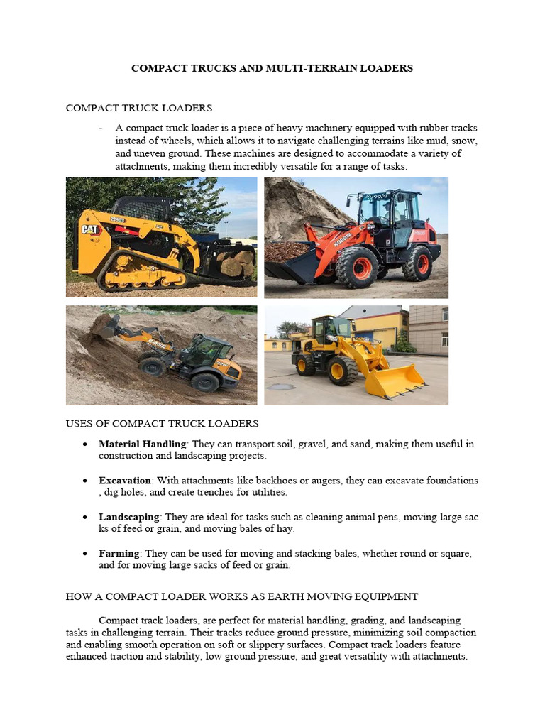CTL MTL | PDF | Loader (Equipment)