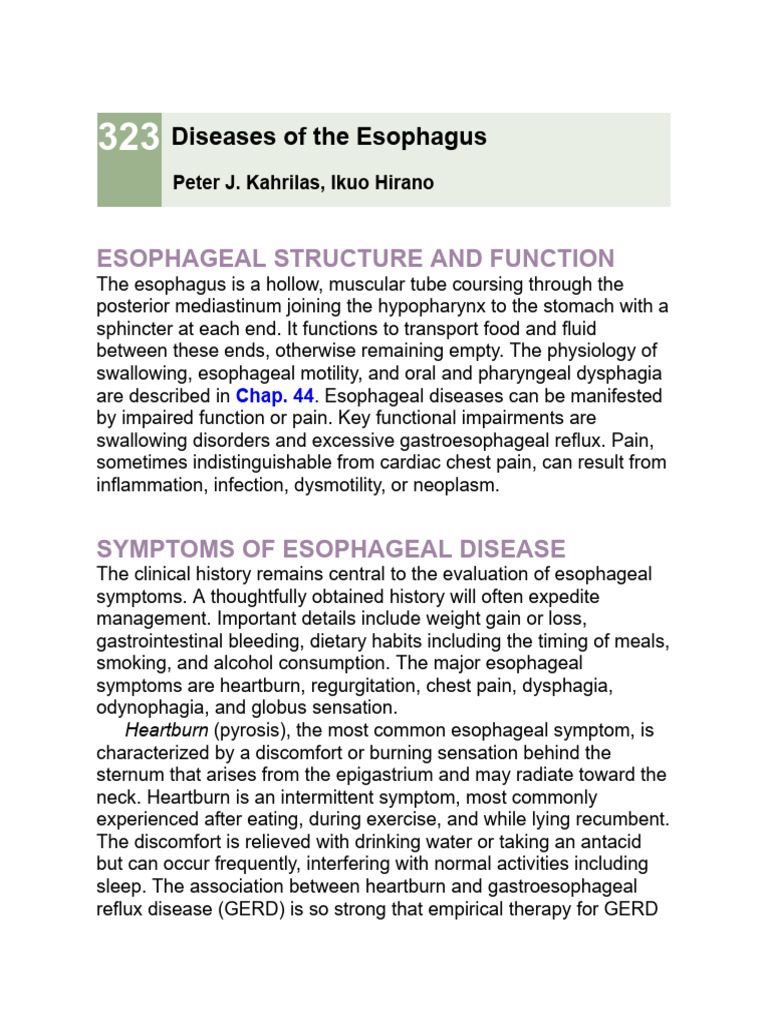 Understanding Esophageal Diseases | PDF | Esophagus | Gastroesophageal ...