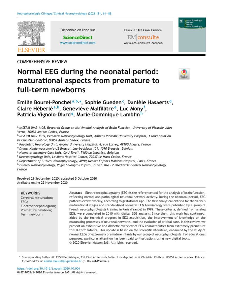 Neonatal EEG Maturation Review | PDF | Electroencephalography | Rapid ...