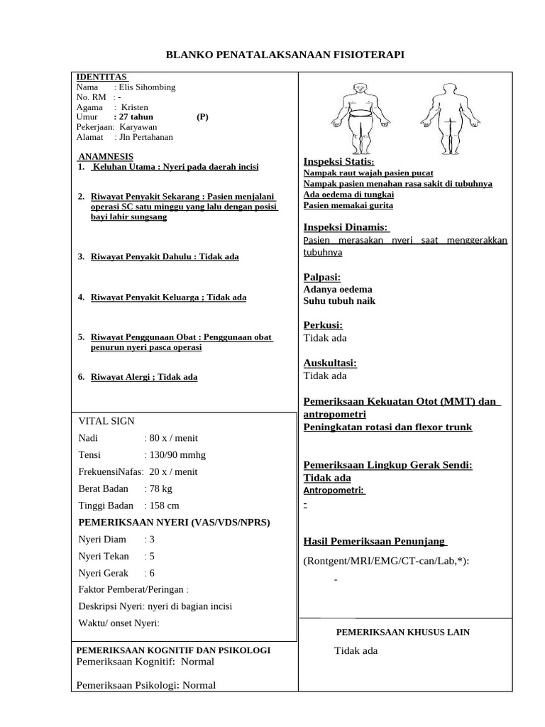 Penatalaksanaan Fisioterapi Pasca SC | PDF