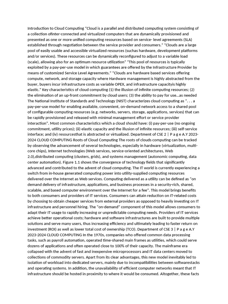 CC 1 | PDF | Cloud Computing | Grid Computing