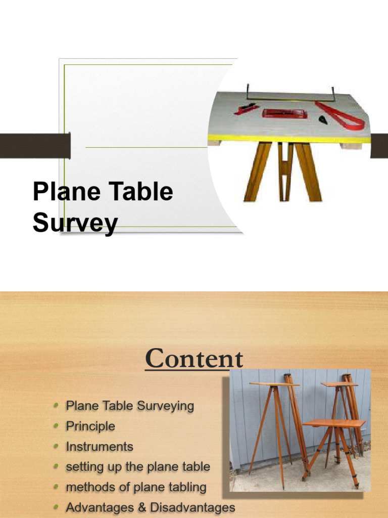 Plane Table Surveying Guide | PDF | Surveying | Compass