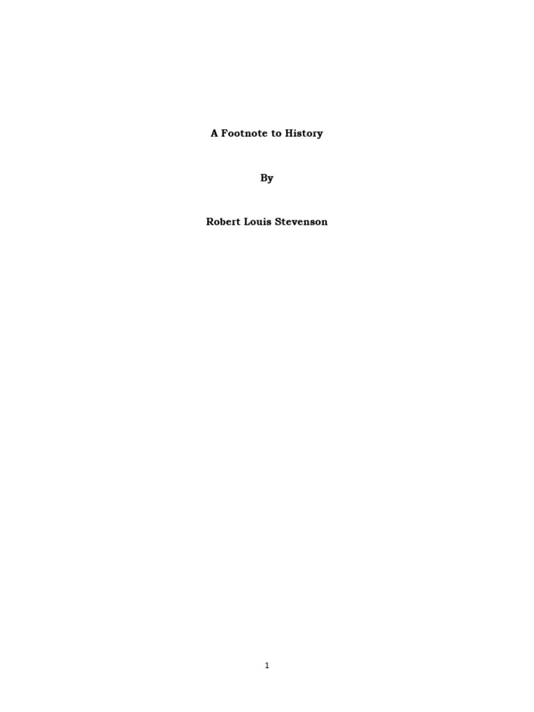 A Footnote To History | PDF | Samoa