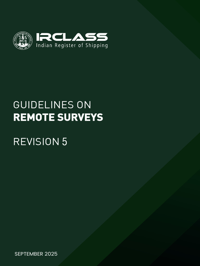 Guidelines On Remote Surveys Rev5 Sept 2025 | PDF | Verification And ...