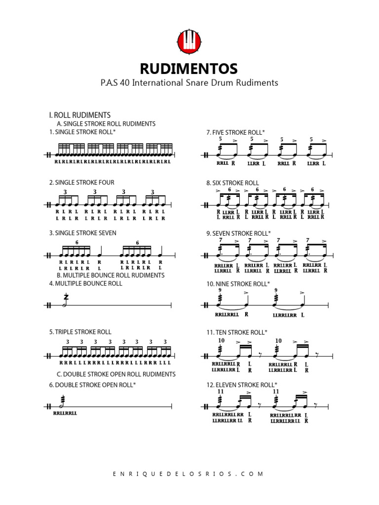 PAS Rudiment Chart1 | PDF
