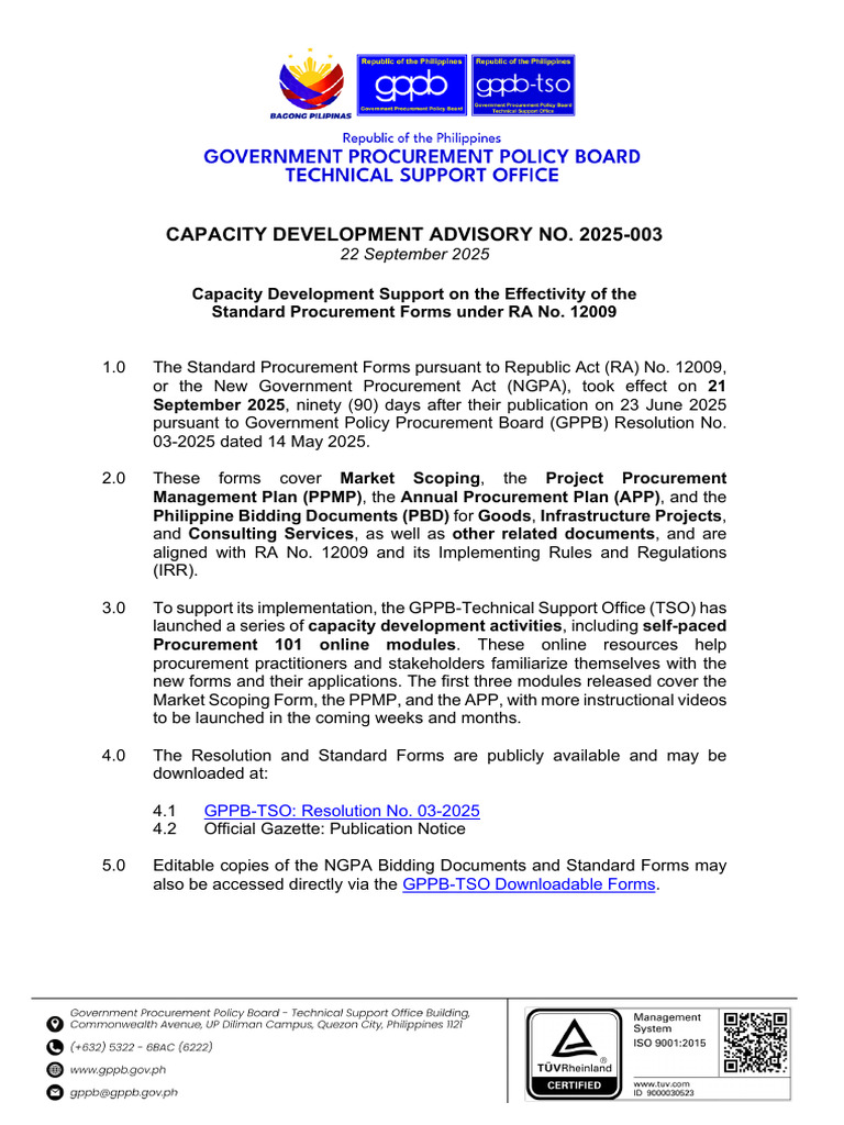 Capacity Development for NGPA Forms | PDF