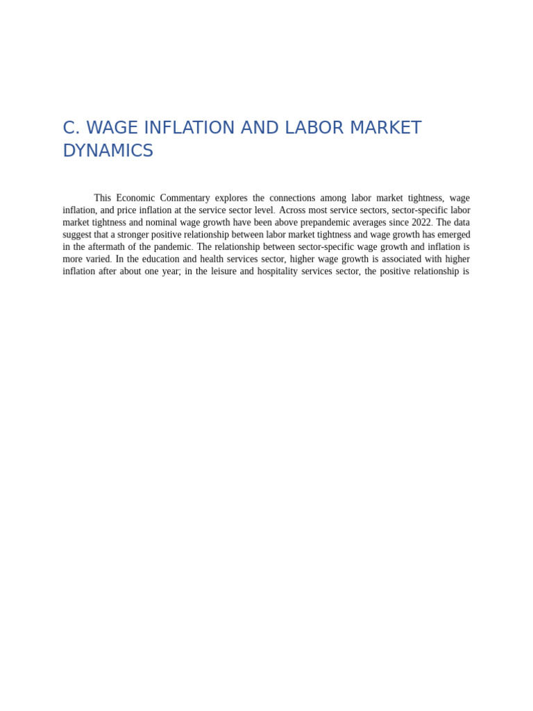 Wage Inflation and Labor Market Dynamics | PDF | Inflation | Labour ...