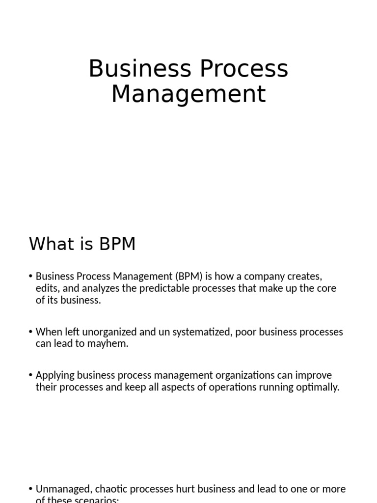 Understanding Business Process Management | PDF | Business Process ...