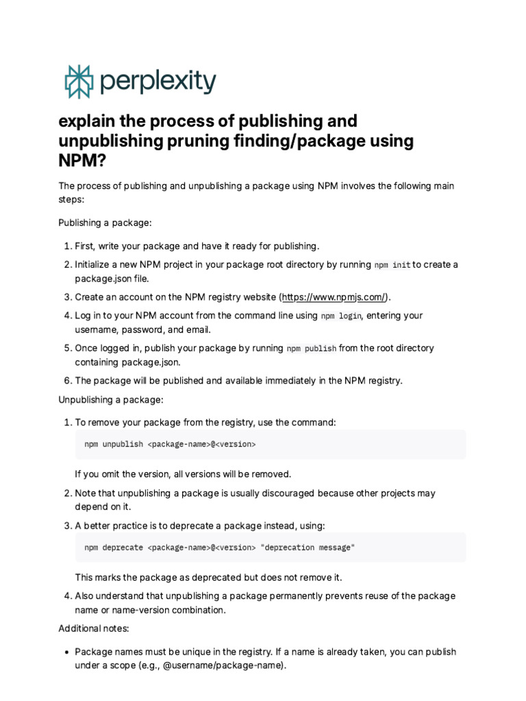 Explain The Process of Publishing and Unpublishing | PDF
