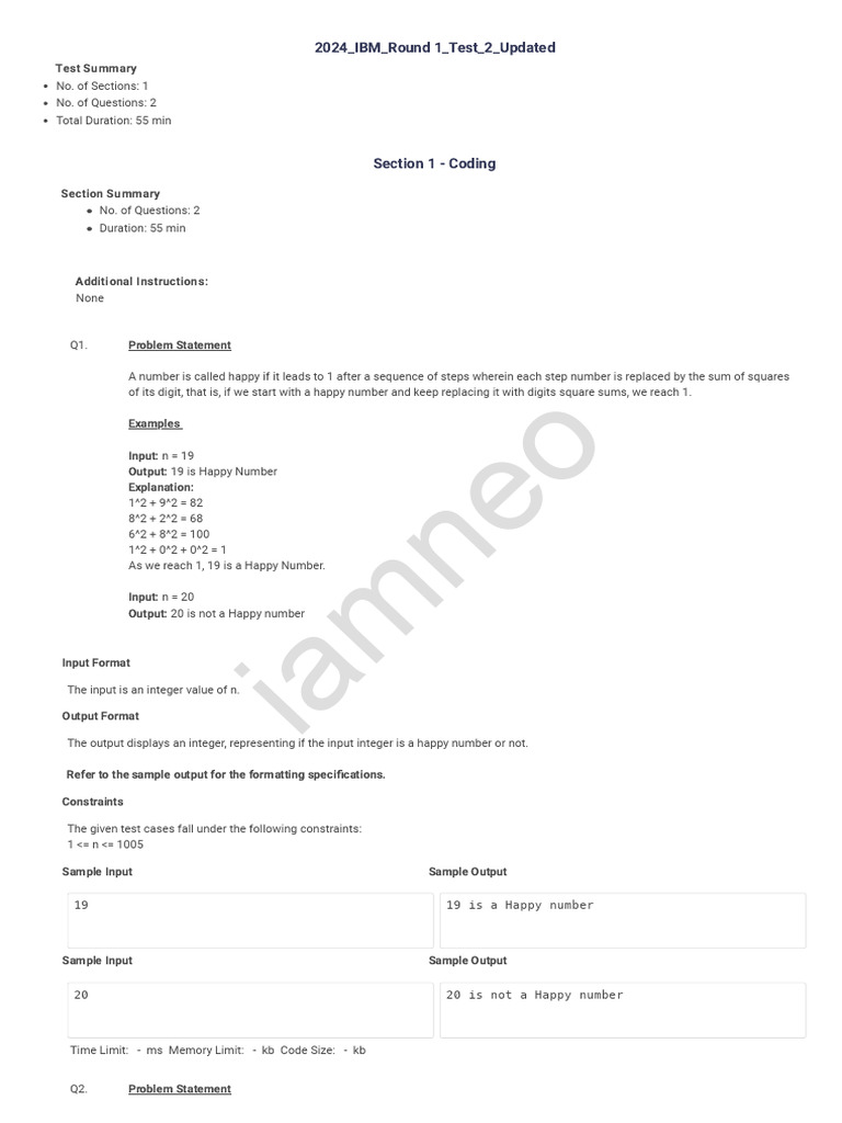IBM Round_1 Test_2 | PDF | Programming Paradigms | Computer Engineering