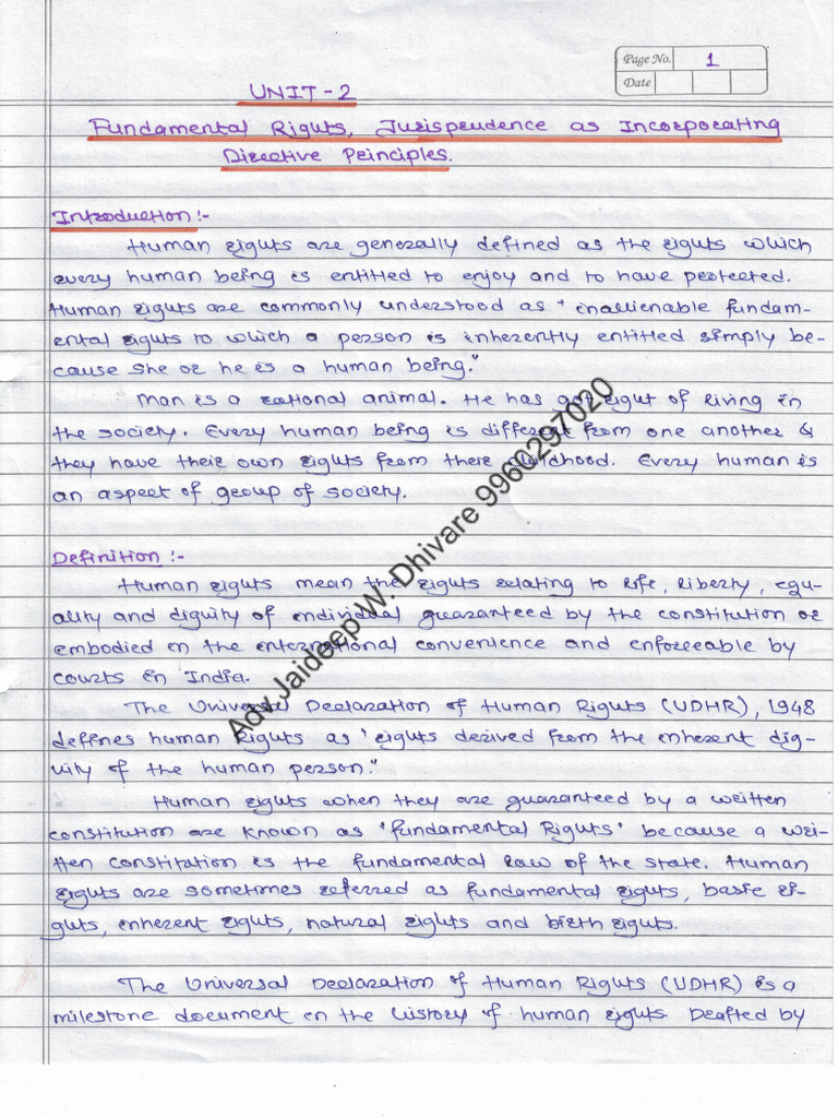 Human Rights Assignment - Watermark | PDF