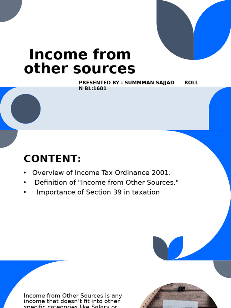 Understanding Income from Other Sources | PDF | Taxes | Dividend
